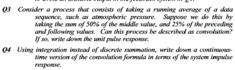 solved 03 consider a process that consists of taking a running average of a data sequence such