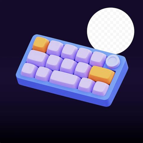 Ilustração 3d Do Teclado De Botão Psd Premium