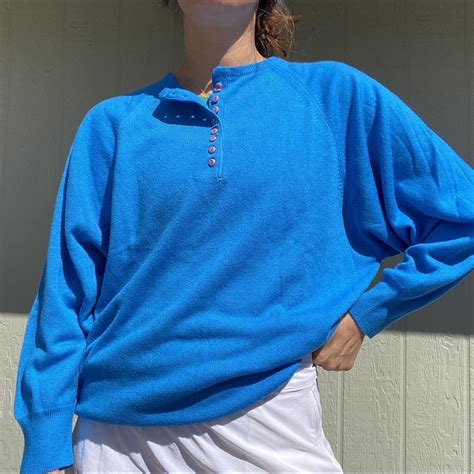 Vintage 80s 90s Eileen Bright Cobalt Cerealeun Royal Depop