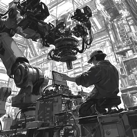 Premium Photo Robotic Assembly Line In Action