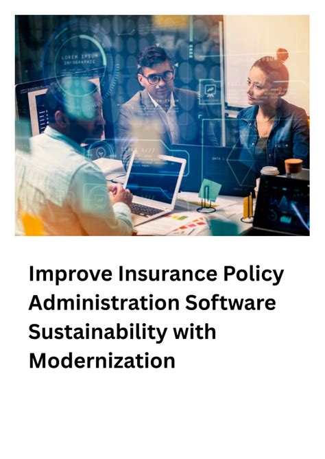 Ppt Improve Policy Administration Software Sustainability With