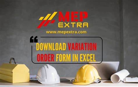 Download Variation Order Format In Excel Mep Extra