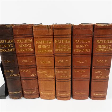 Matthew Henrys Commentary 6 Vol Set Puritan Reformed Bookstore