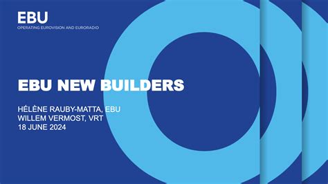 Ebu New Builders In Review Ebu Technology And Innovation