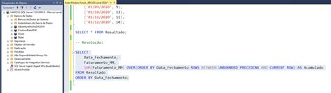 Acumulado No Sql Server Com Window Functions