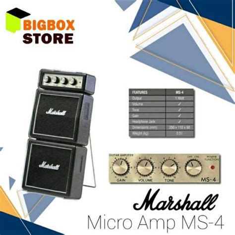 Promo Marshall Ms4 Ms 4 Ms 4 Micro Amp Gitar Amplifier Diskon 23