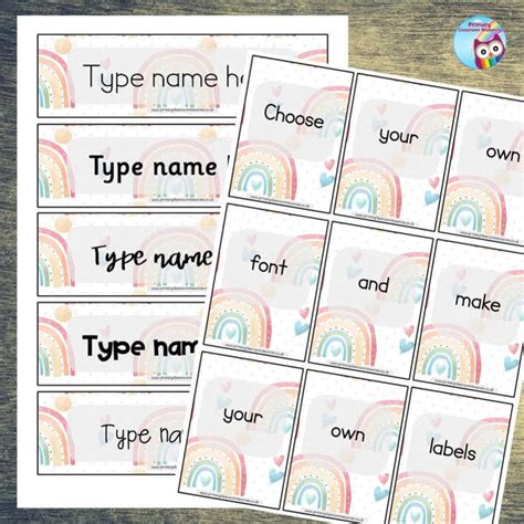 Editable Name Tray And Coat Peg Labels Bundle Primary Classroom Resources