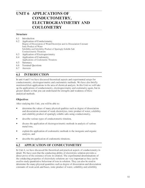 Pdf Unit 6 Applications Of Conductometry Electrogravemetry And Coulometry Dokumentips