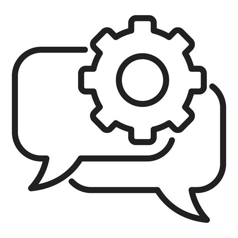 Online Chat Icon Outline Vector Service Team 16160459 Vector Art At Vecteezy