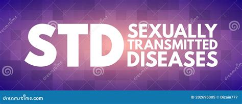 Std Sexually Transmitted Diseases Acronym Stock Illustration