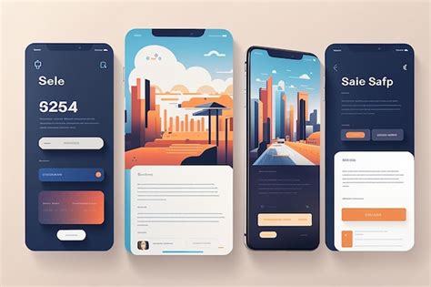 Создание привлекательных сценариев Uiux с макетами на разных устройствах и платформах Премиум Фото