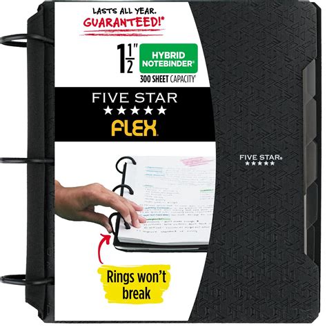 Buy Five Star Flex Hybrid Notebinder 1 1 2 Inch Binder With Tabs