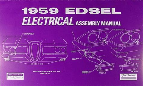 1959 Edsel Electrical Assembly Manual Wiring Diagrams 59 Ranger Corsair