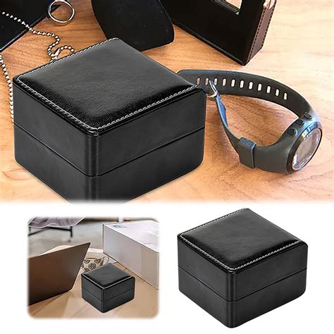 Elegante Estuche De Cuero Para Relojes Exquisitos Que Realza El