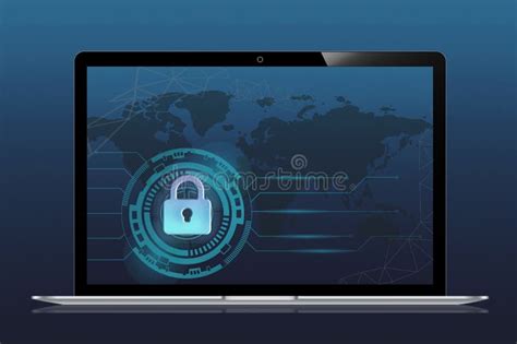 Computer Laptop Network Cyber Safety Stock Image Image Of Electronics