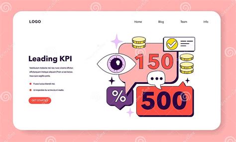 Leading Key Performance Indicators Implementation Benefit For Company Stock Vector