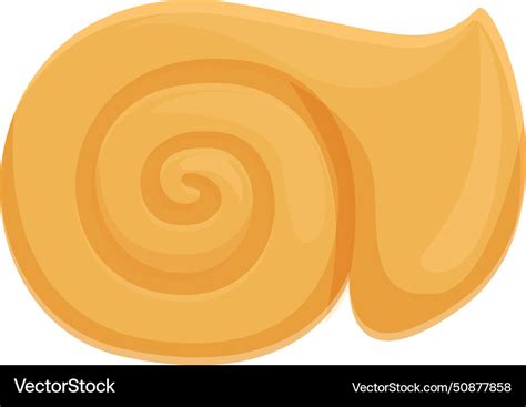Spiral Golden Sea Shell Icon Cartoon Royalty Free Vector