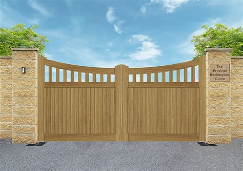 Prestige Beckington Curve Driveway Gate Charltons Gates And Fencing
