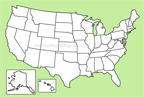 Usa Blank Map
