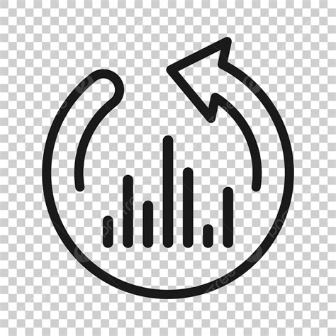 Flat Style Bar Graph With Arrow Increase Statistic Business Report
