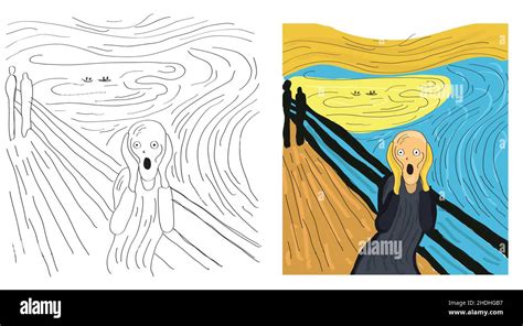 The Scream By Artist Edvard Munch Stock Vector Images Alamy