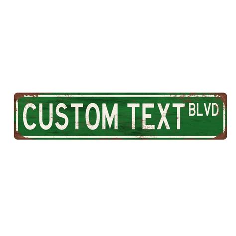 Custom Green Street Sign Etsy