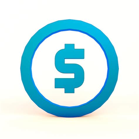Premium Photo Dollar Sign Front Side In White Background
