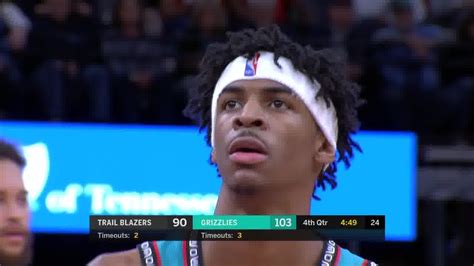 Ja Morant Full Play Vs Portland Trail Blazers 021220 Smart