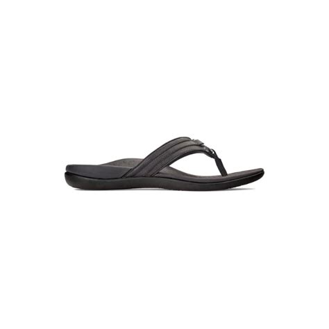 Vionic Tide Aloe Leather Black Thong On