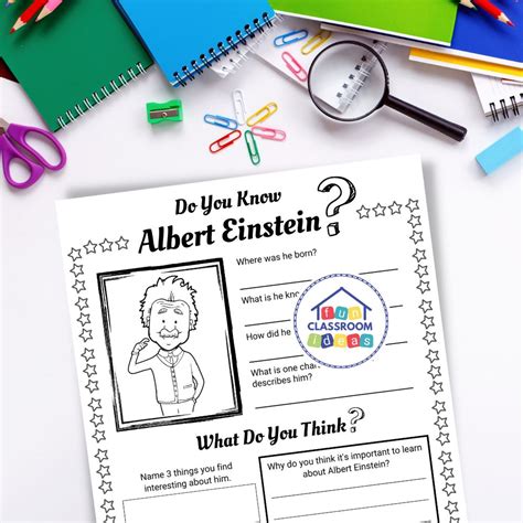 Use This Free Albert Einstein Biography Worksheet To Engage Your