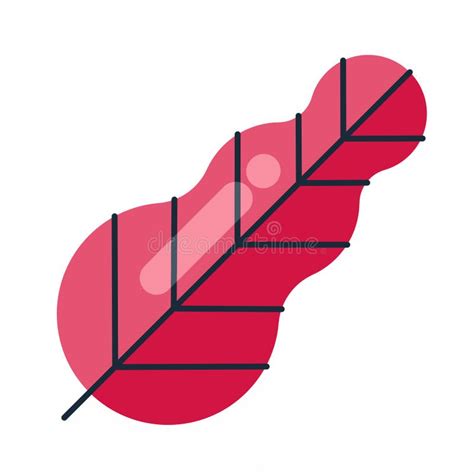 Flat Colorful Leaf Shape Design Asset Element Stock Vector