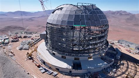 Drone Image Of The Elt Dome Construction Eso