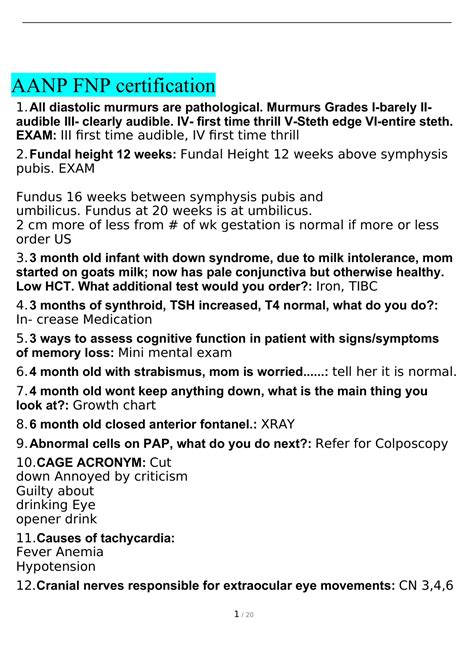 Aanp Fnp Certification Exam With Complete Solution Aanp Fnp