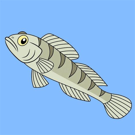 Goby Fish Cartoon Illustration Stock Vector Illustration Of Life