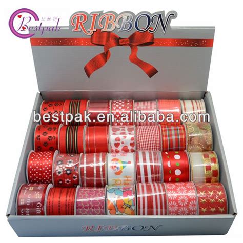 Christmas Printed Beautiful Red Ribbon Ribbon And Fabric Price