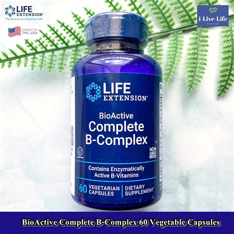 Free Delivery Life Extension Bioactive Complete B Complex 60veg