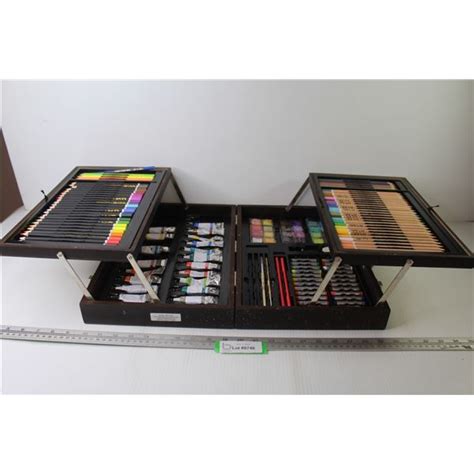 Wooden Fold Out Art Box Set Bodnarus Auctioneering