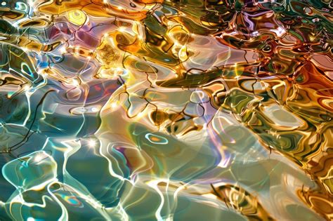 Closeup View Of Vibrant Ripples Creating A Dazzling Array Of Colors On