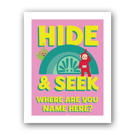 Personalised Hide And Seek Art Print Teletubbies Online Shop