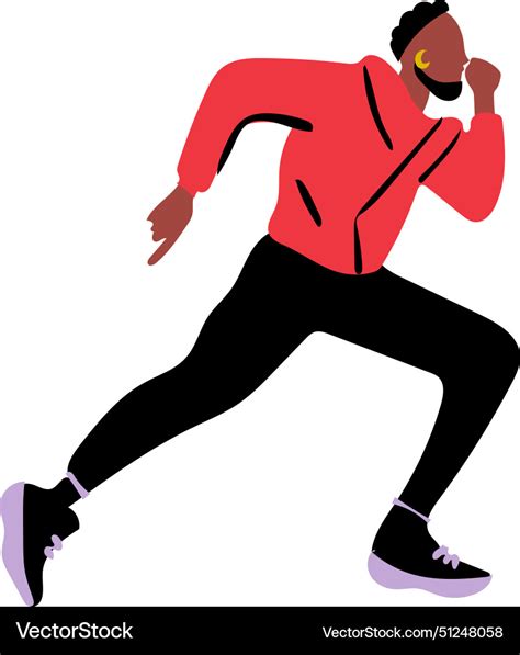 Dynamic Runner In Motion Royalty Free Vector Image