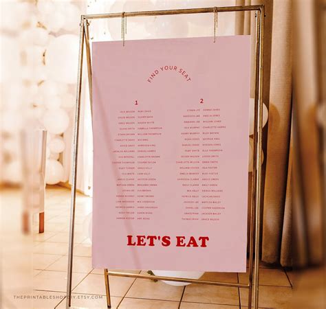 Long Table Seating Chart Seating Chart Seating Chart Etsy Artofit