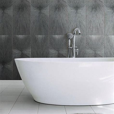 Silver Tile Backsplash Mosaic Glass Metallic