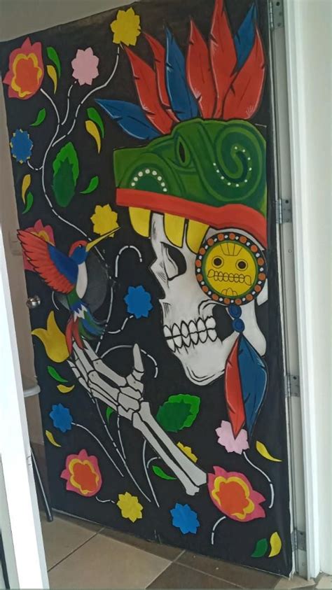 Decoración Puerta Día De Muertos Decoración De Unas Dia De Muertos