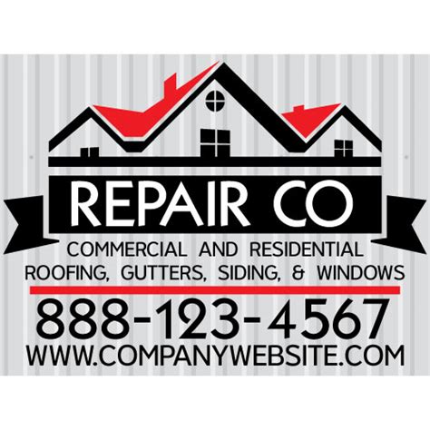 Roofing Truck Door Decal Custom Banner Design