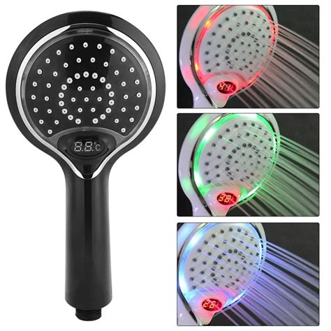 Fdit Automatic Led Light Shower Head 3 Color Led Handheld Bathroom