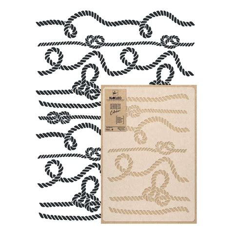 Reusable Allover Plastic Stencil Rope Knots