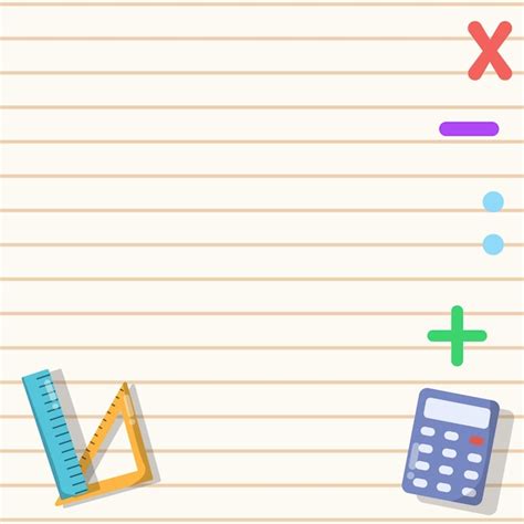 Premium Vector Illustration Of Cute Cartoon School Math For Template Memo Or Frame