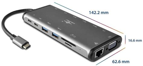 Vantec Cb Cu305mdsh Link Usb C 4k Hdmi Dual Display 14 Port Usb 5gbps Type C 100w Silver Mst