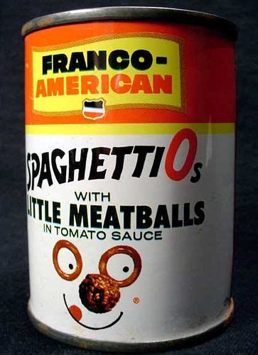 Spaghettio Vintage Can With Meatballs Franco American Spaghettios With Meatballs Spaghetti O