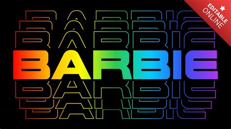 Barbie Stacked Text Effect Generator